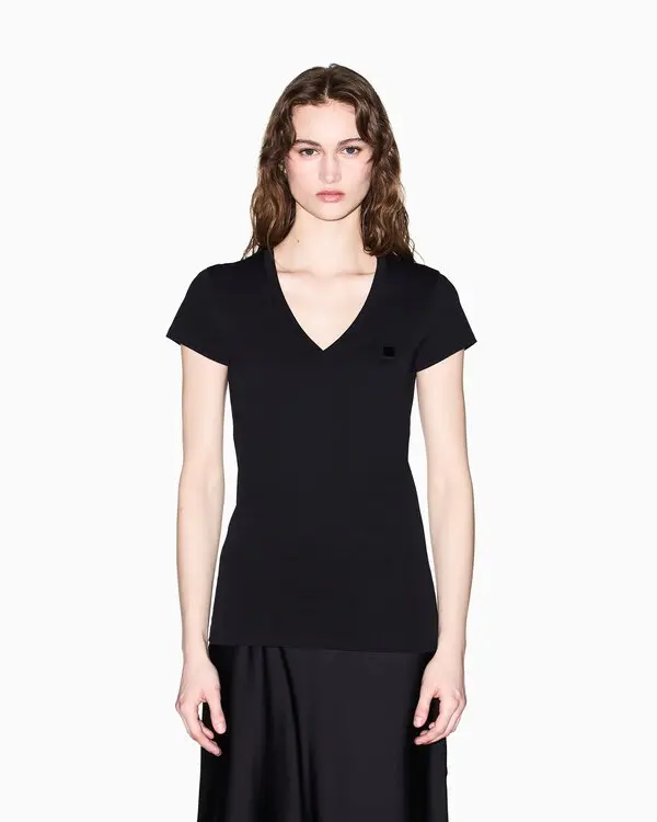 Armani Exchange Slim Fit Cotton Jersey T-shirt - Black