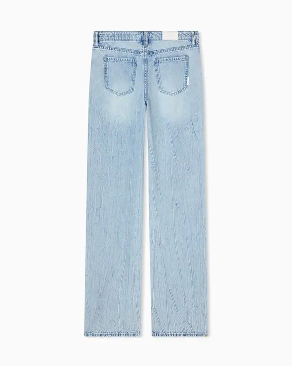 Armani Exchange Relaxed Denim Jeans In Light Lyocell Cotton