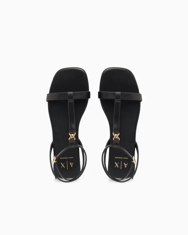 Armani Exchange Faux Leather Sandals