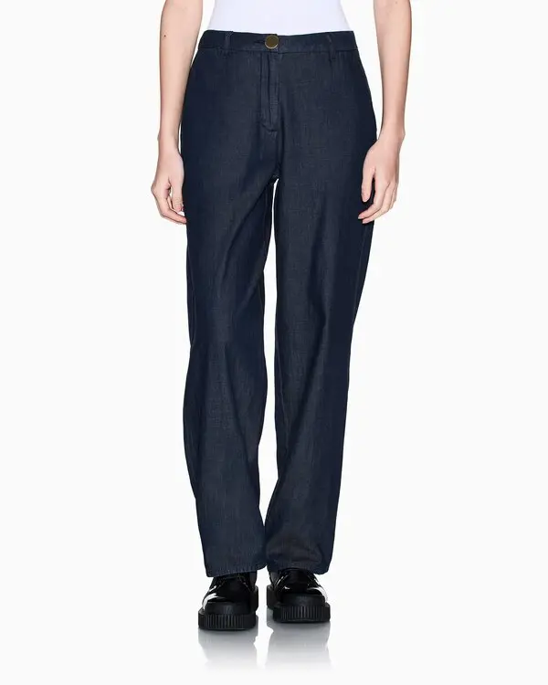 Armani Exchange Chambray Fabric Trousers