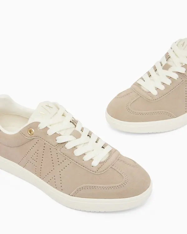 Armani Exchange Technical Fabric Sneakers - Beige