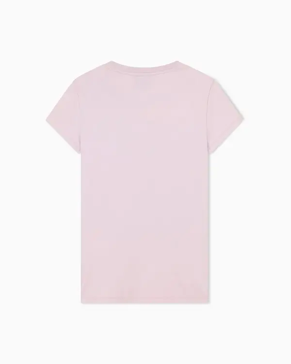 Armani Exchange Slim Fit Cotton Jersey T-shirt With Sequin Embellishment - Pink