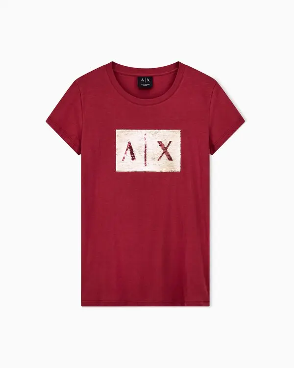Armani Exchange Slim Fit T-shirt Cotton Jersey - Red