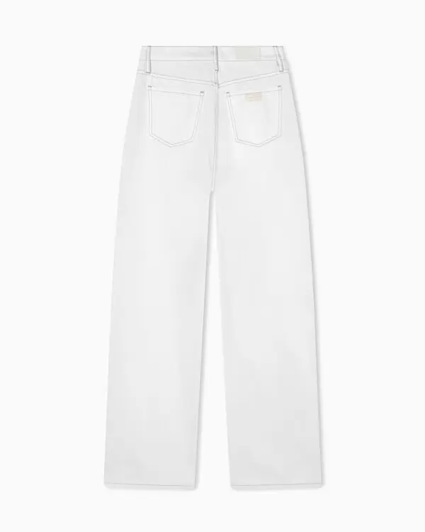 Armani Exchange Relaxed Fit Optic Jeans In Rigid Denim