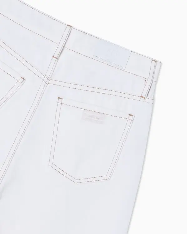Armani Exchange Relaxed Fit Optic Jeans In Rigid Denim