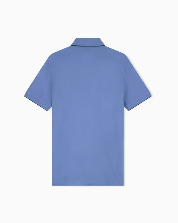 Armani Exchange Slim Fit Polo Shirt In Cotton Piqu - Purple