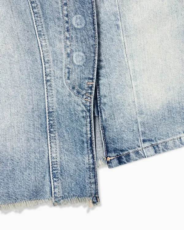 Armani Exchange Pigmented Denim Shirt With Used Effect
