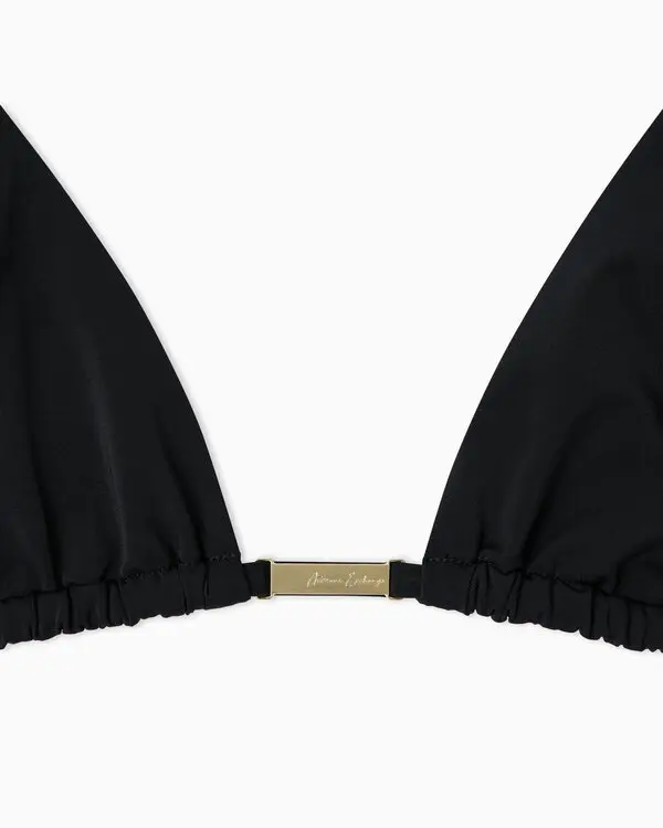 Armani Exchange Recycled Stretch Fabric Triangle Bikini Top
