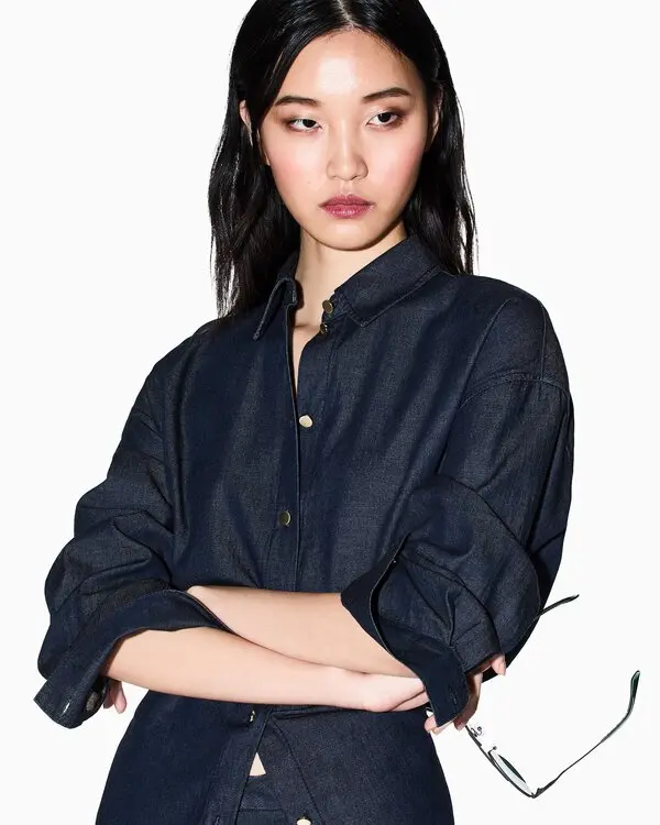 Armani Exchange Chambray Fabric Shirt
