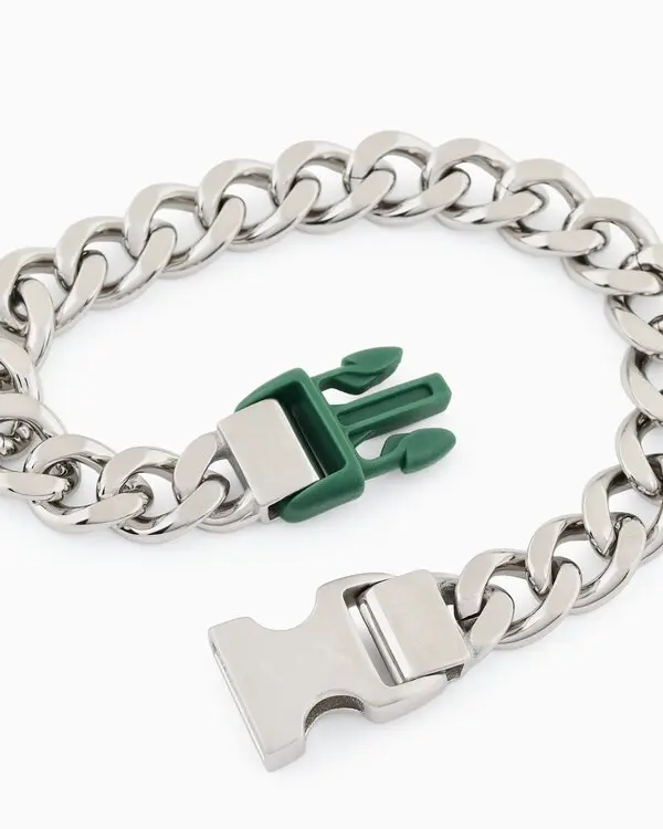 Armani Exchange Green Nylon Chain Bracelet