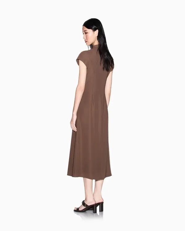 Armani Exchange Short Dress In Mixed Fabric