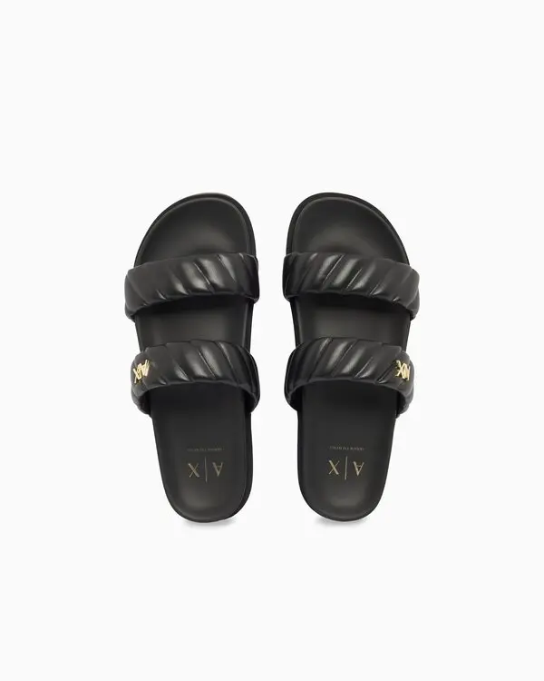Armani Exchange Minimal Nappa Sandals