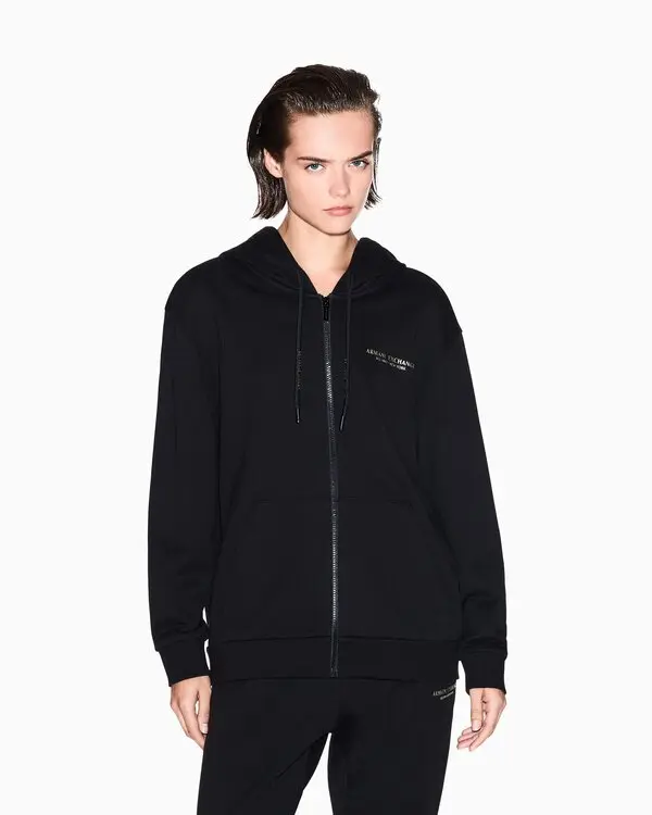 Armani Exchange Cotton Zip-up Hoodie