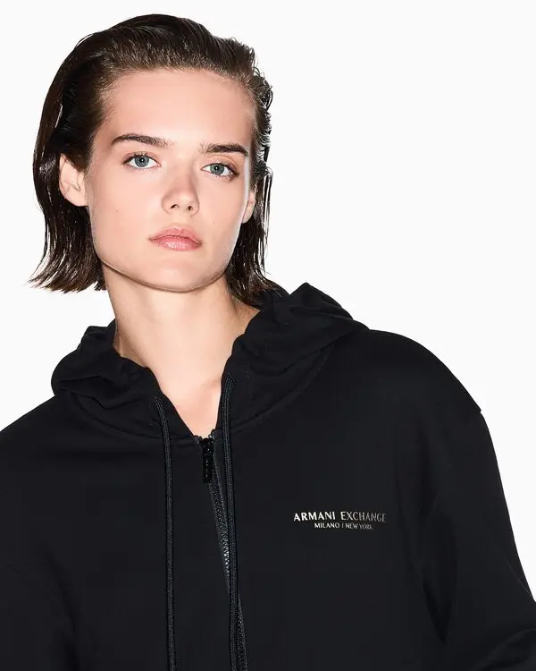 Armani Exchange Cotton Zip-up Hoodie