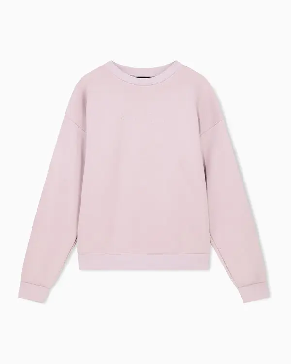 Armani Exchange Viscose Scuba Crewneck Sweatshirt - Pink