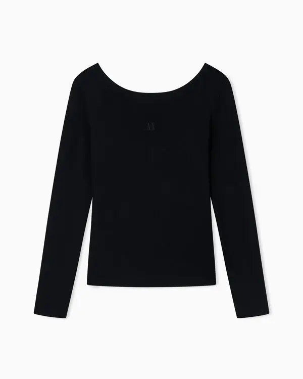 Armani Exchange Long-sleeved Boat Neck Sweater