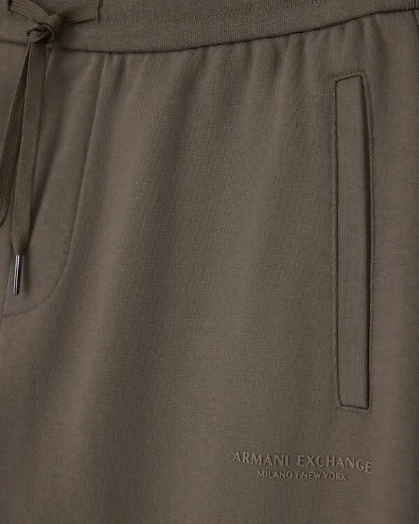 Armani Exchange Regular Fit Cotton French Terry Sweatpants - Brown