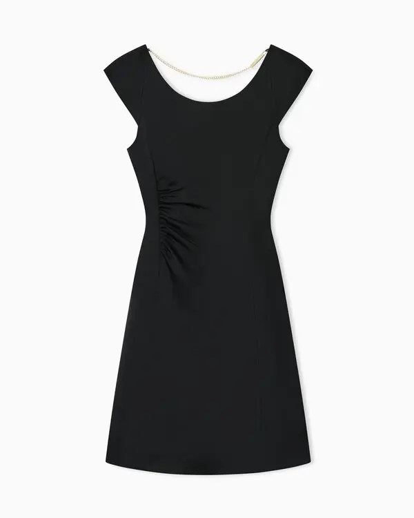 Armani Exchange Crepe Satin Midi Dress