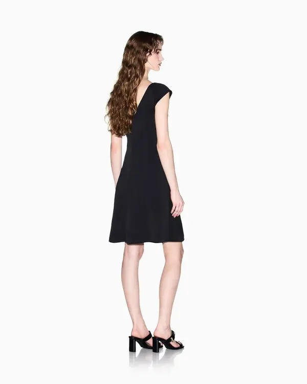 Armani Exchange Crepe Satin Midi Dress