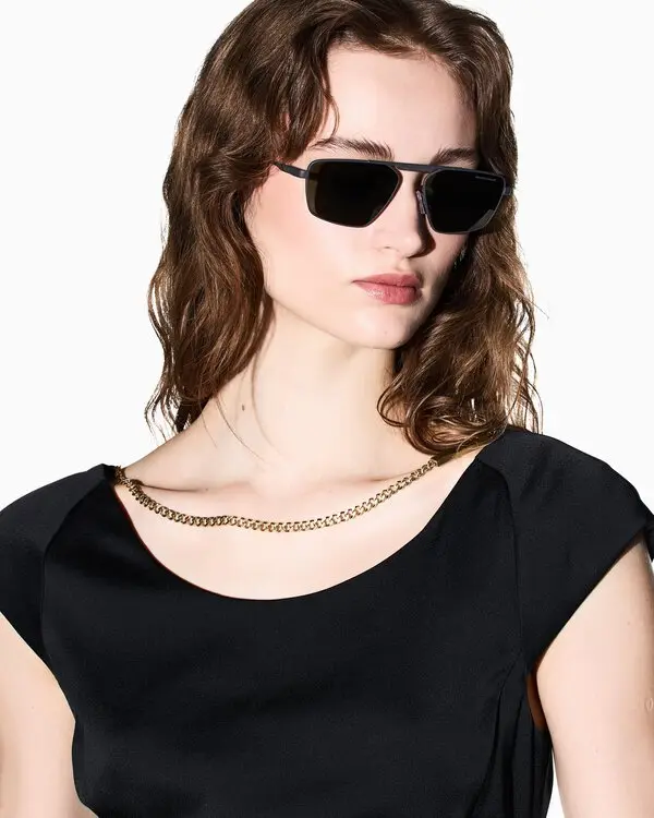 Armani Exchange Crepe Satin Midi Dress