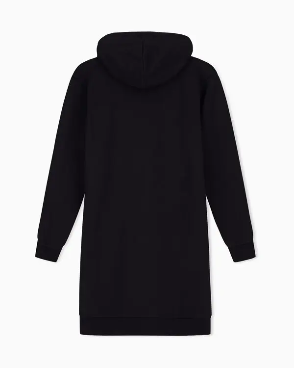 Armani Exchange Cotton French Terry Logo Hoodie Dress