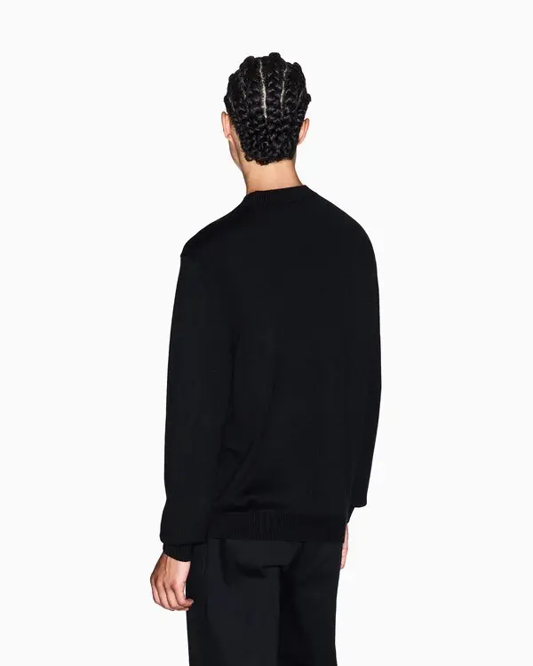 Armani Exchange Wool And Cotton Crew Neck Sweater