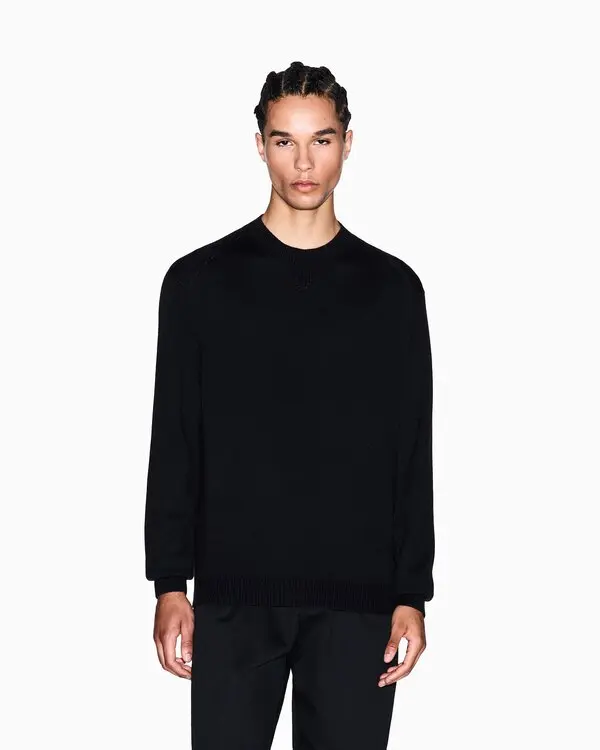 Armani Exchange Wool And Cotton Crew Neck Sweater