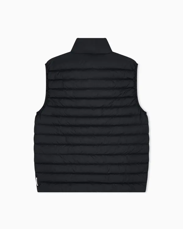 Armani Exchange Quilted Full-zip Down Vest With A High Collar Essential - Black