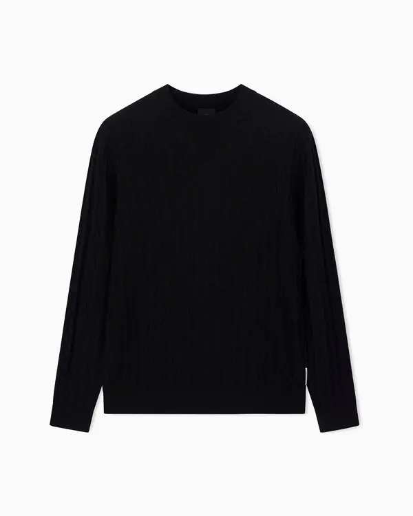 Armani Exchange Wave-worked Crew Neck Sweater
