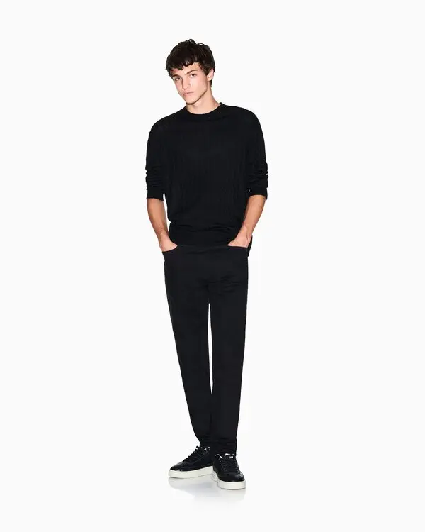 Armani Exchange Wave-worked Crew Neck Sweater