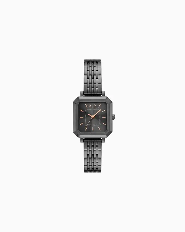 Armani Exchange Three-hand Gunmetal Stainless Steel Watch - Multicolored