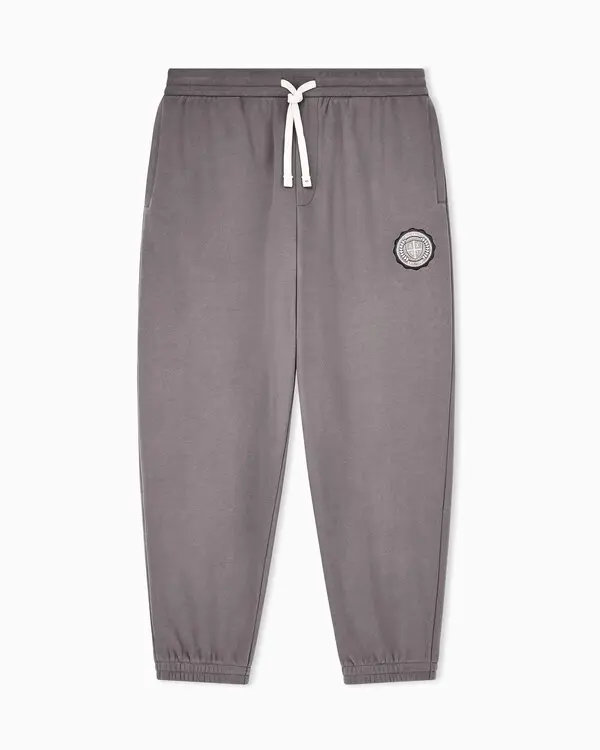Armani Exchange Regular Fit Trousers Cotton French Terry - Brown