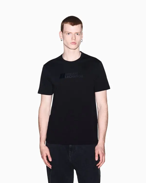 Armani Exchange T-shirt Slim-fit In Cotton Jersey - Black