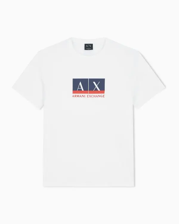 Armani Exchange Slim Fit T-shirt In Cotton Jersey - White