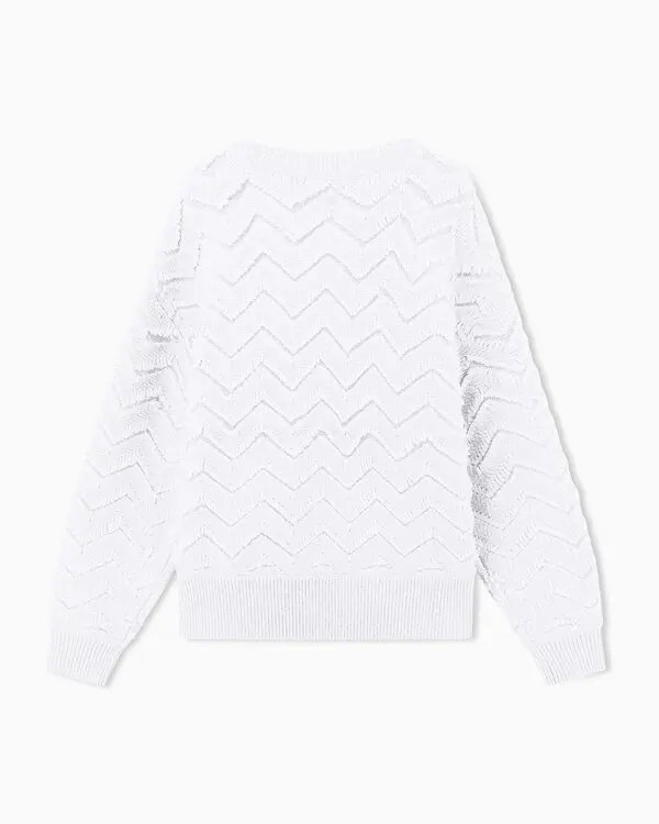 Armani Exchange Regular Fit Pullover In Viscose And Wool Blend