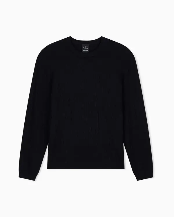 Armani Exchange Pullover In A Viscose Blend - Black
