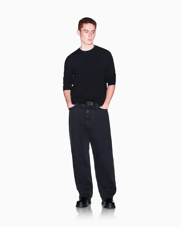 Armani Exchange Pullover In A Viscose Blend - Black
