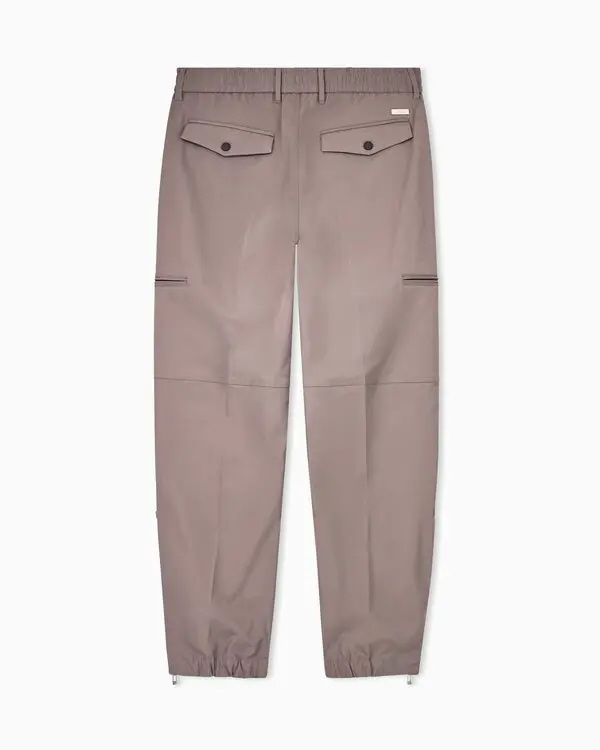Armani Exchange Regular Fit Trousers With Lining - Brown