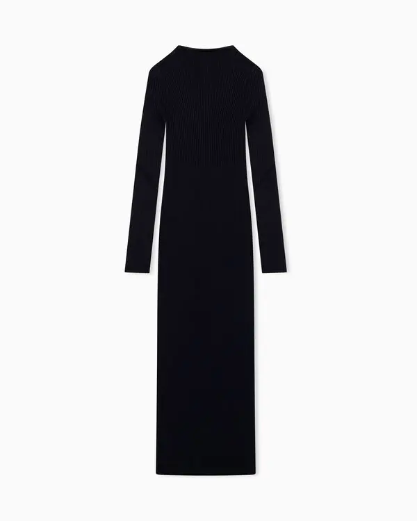 Armani Exchange Slim Fit Dress Knitted In Recycled Viscose
