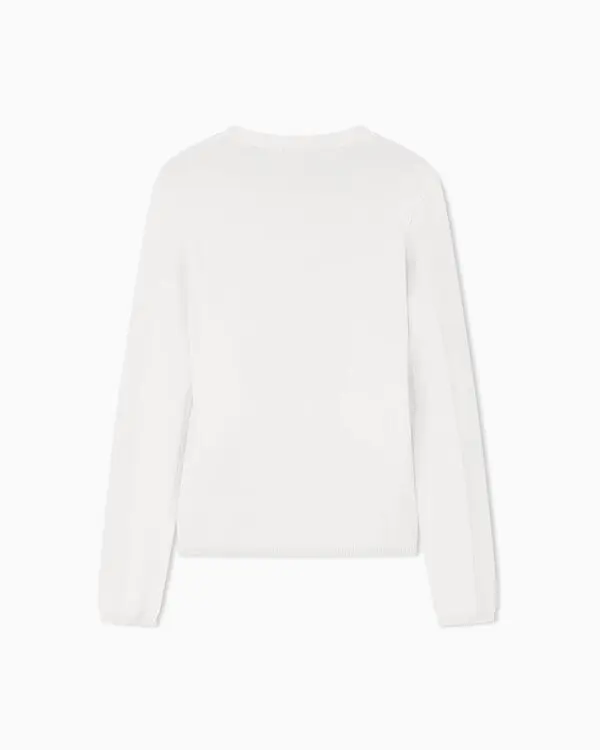 Armani Exchange Regular Fit Pullover Knitted In Recycled Viscose - Beige