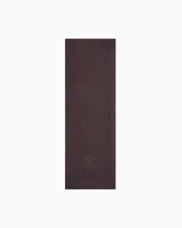Armani Exchange Scarf Knitted In Blended Fabric - Brown