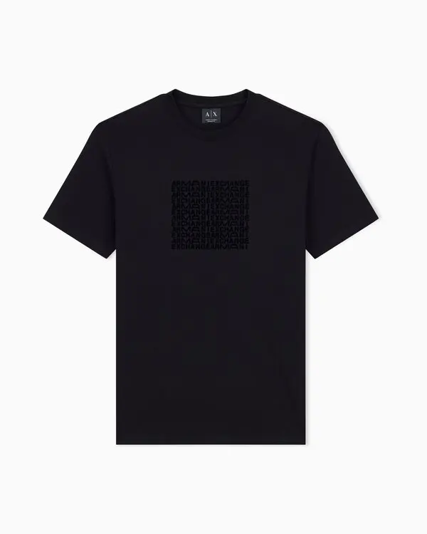 Armani Exchange Regular T-shirt In Cotton Jersey - Black