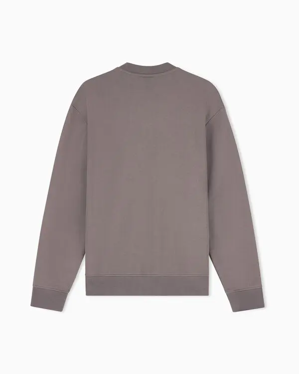 Armani Exchange Sweatshirt In Cotton French Terry - Brown