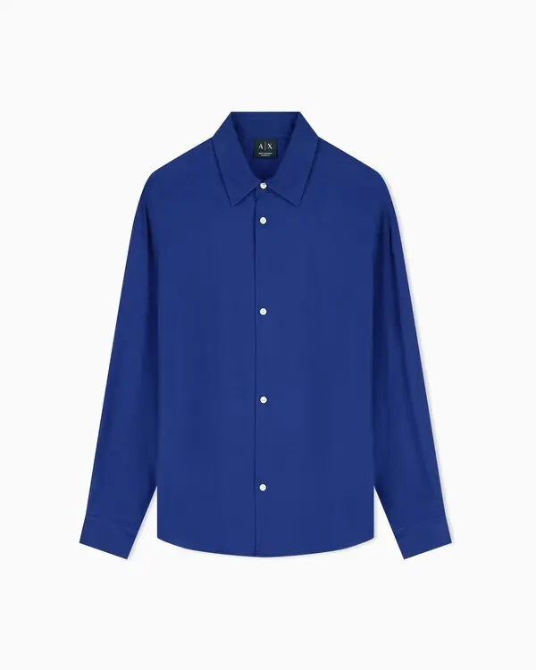 Armani Exchange Oversized Shirt In Eco-viscose Twill