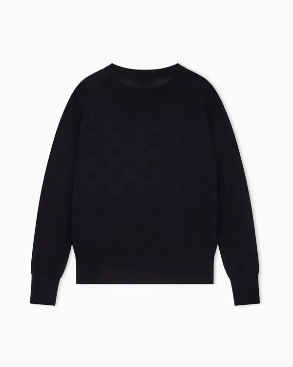 Armani Exchange Regular Fit Pullover In Viscose And Cotton With Silk