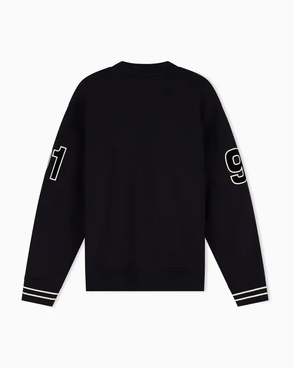 Armani Exchange Sweatshirt In Cotton French Terry - Black