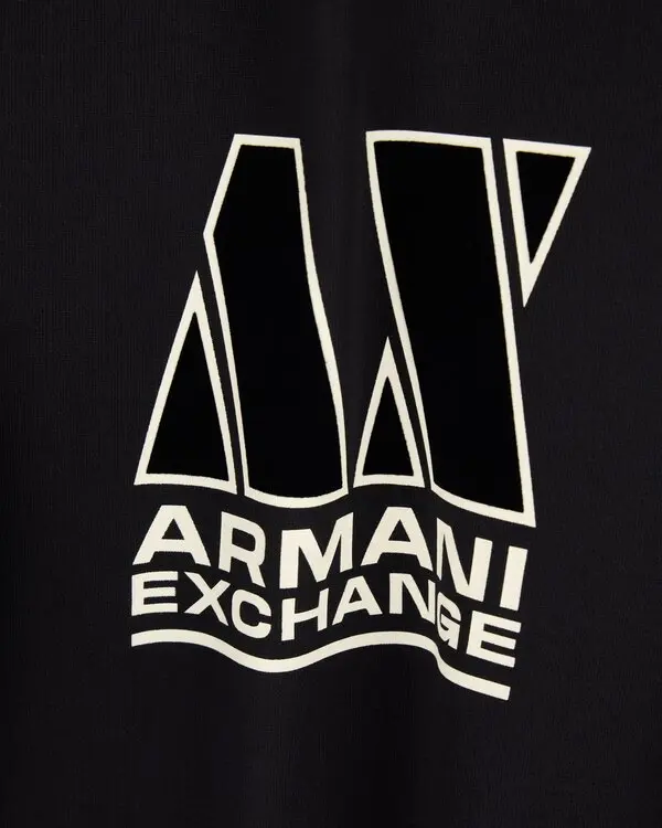 Armani Exchange Sweatshirt In Cotton French Terry - Black