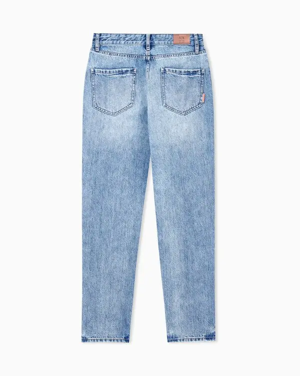 Armani Exchange Oversized Fit 5 Pockets Denim Pant Rigid Cotton