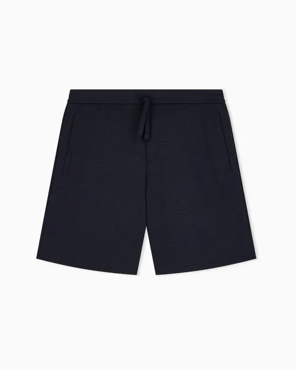 Armani Exchange Regular Fit Shorts In Stretch Jacquard Jersey