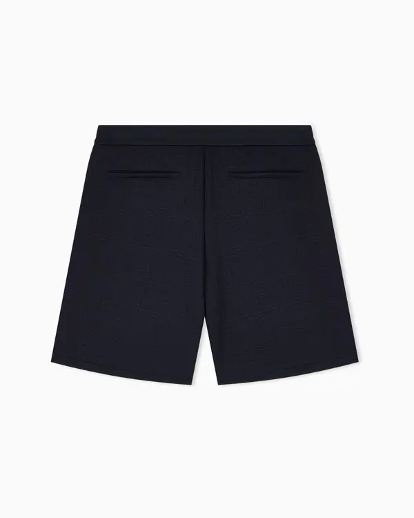 Armani Exchange Regular Fit Shorts In Stretch Jacquard Jersey